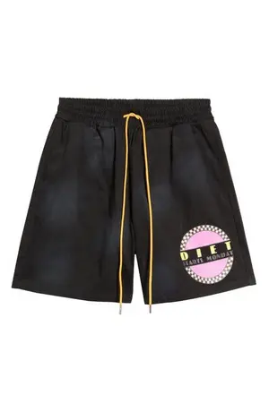DIET STARTS MONDAY Baja Twill Graphic Cotton Shorts
