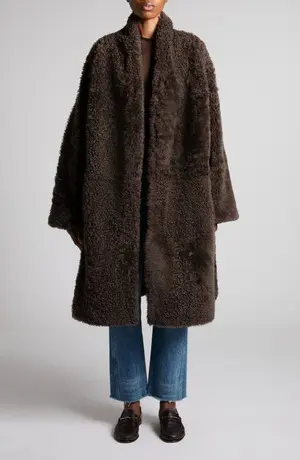 TOM FORD Genuine Shearling Cocoon Coat