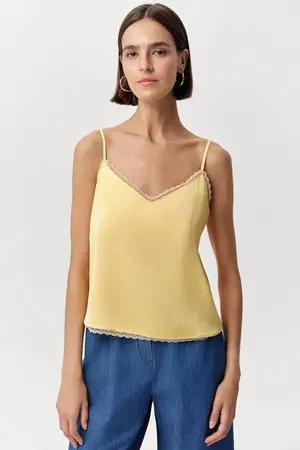 EXQUISE Tammy Spaghetti Straps Blouse
