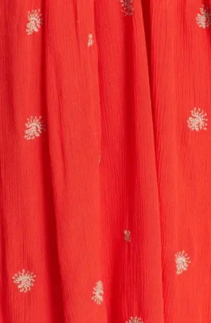 Free People Embroidered V-neck Mini Dress