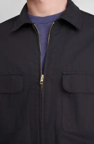 Madewell Zip Front Organic Cotton & Linen Jacket