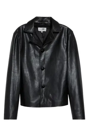 MAISON MARGIELA Faux Leather Jacket - Black