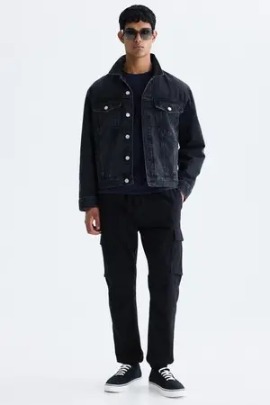 H&m Slim-fit Cargo Pants - Black