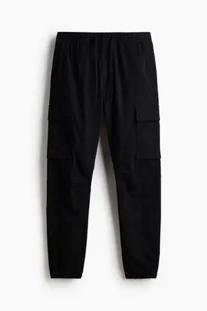 H&m Slim-fit Cargo Pants - Black