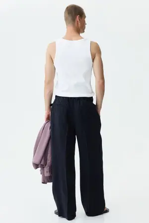 H&M Loose-fit Wide-leg Linen Pants