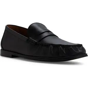 Aldo Mikah Leather Penny Loafers - Black/black