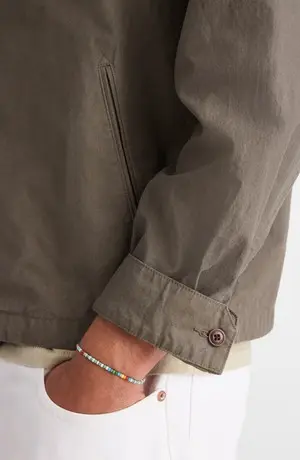 Madewell Zip-up Cotton Twill Jacket With Drawcord Waist
