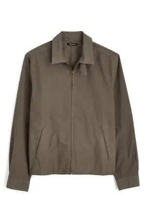 Madewell Zip-up Cotton Twill Jacket With Drawcord Waist