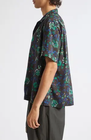 Sacai Floral Print Button-up Shirt