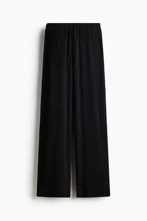 H&m Crinkled Drawstring Pants - Black