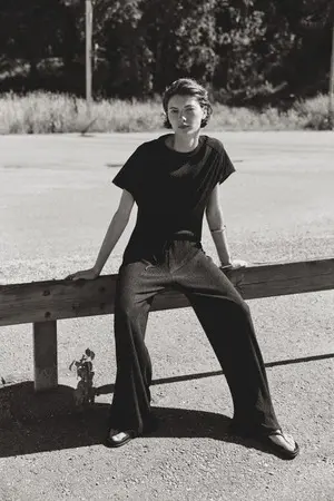 H&m Crinkled Drawstring Pants - Black