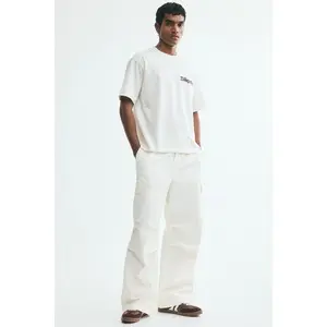 H&M Loose-fit Cargo Pants In Cotton Twill - Cream