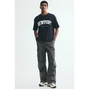 H&M Loose-fit Cargo Pants In Cotton Twill - Dark Gray