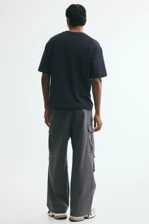 H&M Loose-fit Cargo Pants In Cotton Twill - Dark Gray