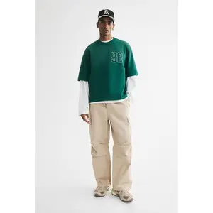 H&M Loose-fit Cargo Pants In Cotton Twill - Light Beige