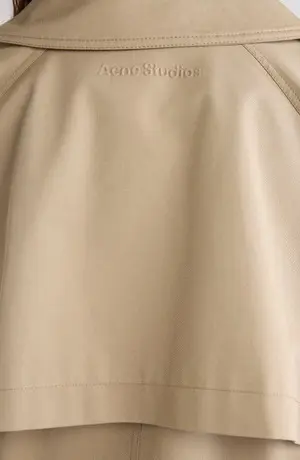 Acne Studios Oleo Crop Gabardine Trench Coat