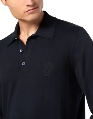 BILLIONAIRE Pullover Polo-neck Ls Crest