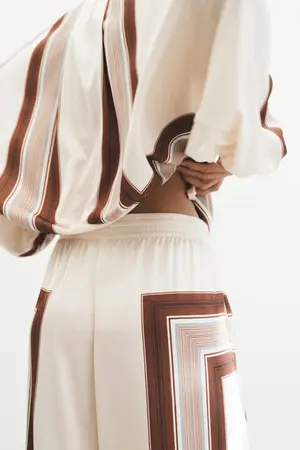 H&m Satin Drawstring Pants
