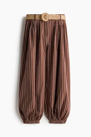 H&m Belted Balloon-leg Pants