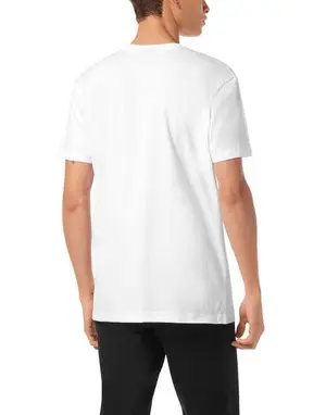 BILLIONAIRE T-shirt Round Neck Flags - White