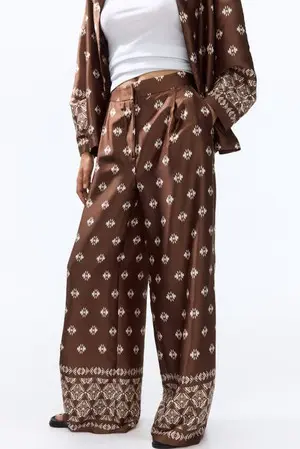 H&m Straight-leg Satin Pants