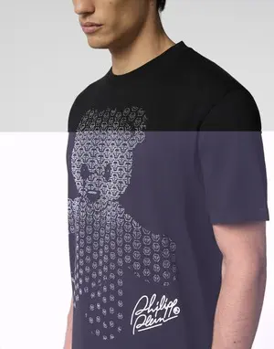 Philipp Plein Round Neck T-shirt Teddy Strass Teddy Bear