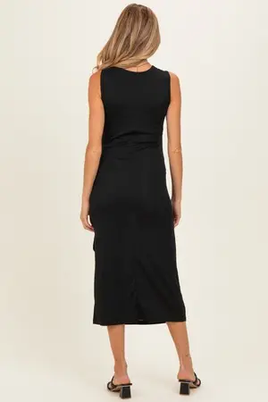 PINKBLUSH Sleeveless Waist Tie Midi Dress