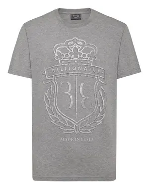 BILLIONAIRE T-shirt Round Neck Ss Crest - Grey