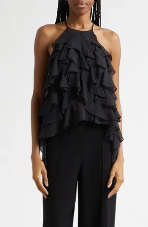 Cinq À Sept Iska Ruffle Sleeveless Top