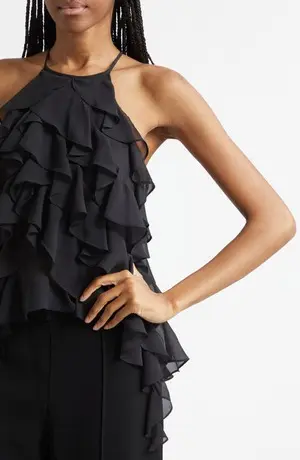Cinq À Sept Iska Ruffle Sleeveless Top