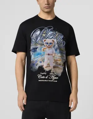 Philipp Plein Round Neck T-shirt Teddy Yachting - Black