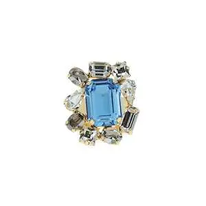 OTAZU Blue / Grey Blue Satin Ring Big - Blue/grey