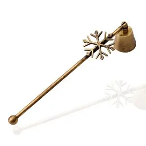 MARLETH Snowflake Brass Candle Snuffer - Brown