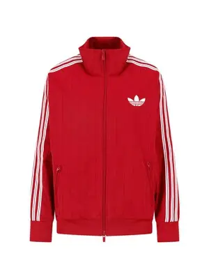 Adidas Pinstriped Sweatshirt "firebird - Red