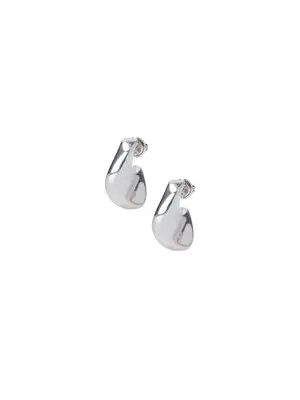 Bottega Veneta Small Disc Earrings - Silver