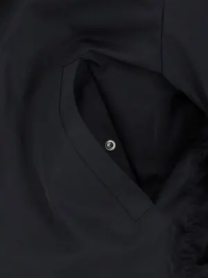 Bottega Veneta Nylon And Cotton Jacket With Woven Lambskin Collar