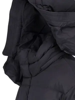 DIESEL® Down Jacket "w Rolfys" With Removable Hood And Logo Embroidery - Black