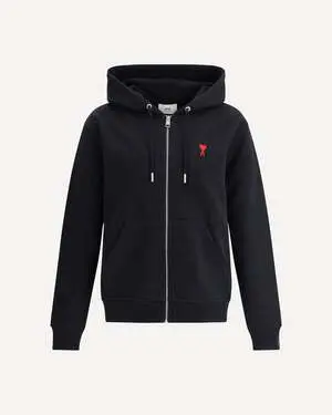 AMI Paris Logoed Hoodie - Black
