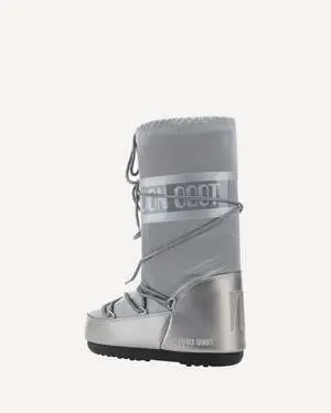 Moon Boot Icon Glance Lace-up Platform Boots - Silver