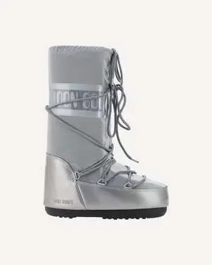Moon Boot Icon Glance Lace-up Platform Boots - Silver