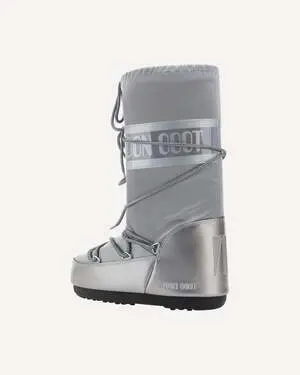Moon Boot Icon Glance Lace-up Platform Boots - Silver