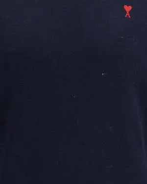 AMI Paris De Coeur Crew Neck Knit Sweater - Blue