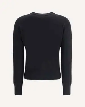 AMI Paris De Coeur Merino Wool Cardigan - Black