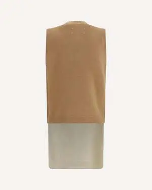 MAISON MARGIELA Double-layer Wool Knit Vest Feale