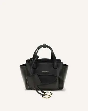 HIDESINS Flap Mini Handbag In Calfskin - Black