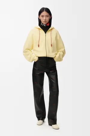 Loewe Flamenco Hoodie In Cotton - Vanilla