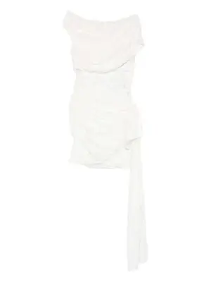SELF-PORTRAIT Short Draped Dress
