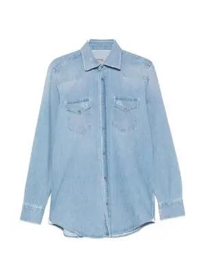 SARTORIO NAPOLI Denim Shirt With Snap Buttons
