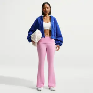 Nike Sportswear Chill Knit Mid-rise Tight Ribbed Pants - Pink