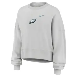 Nike Philadelphia Eagles Primetime Phoenix Nfl Oversized Pullover Crew - Grey